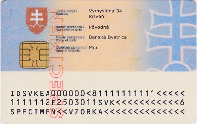 Vzory dokladov - občianske preukazy, Ministerstvo vnútra Slovenskej ...
