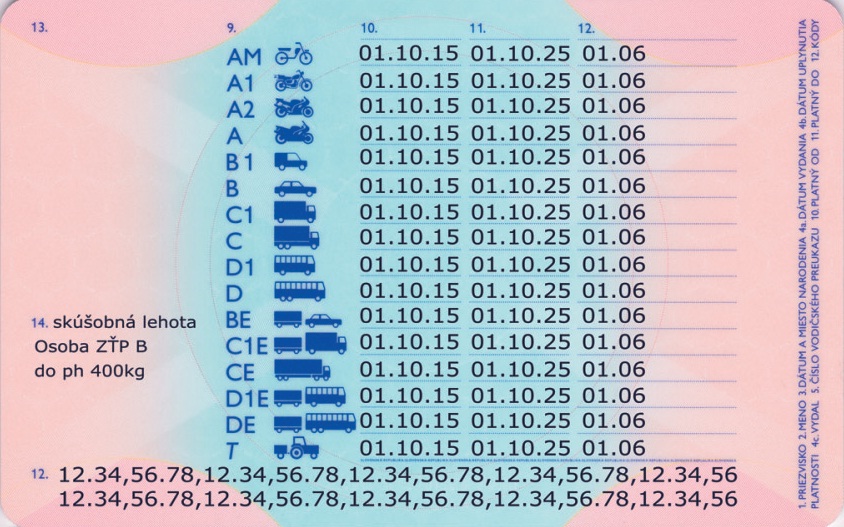 Vzory dokladov - vodičské preukazy, Ministerstvo vnútra Slovenskej ...
